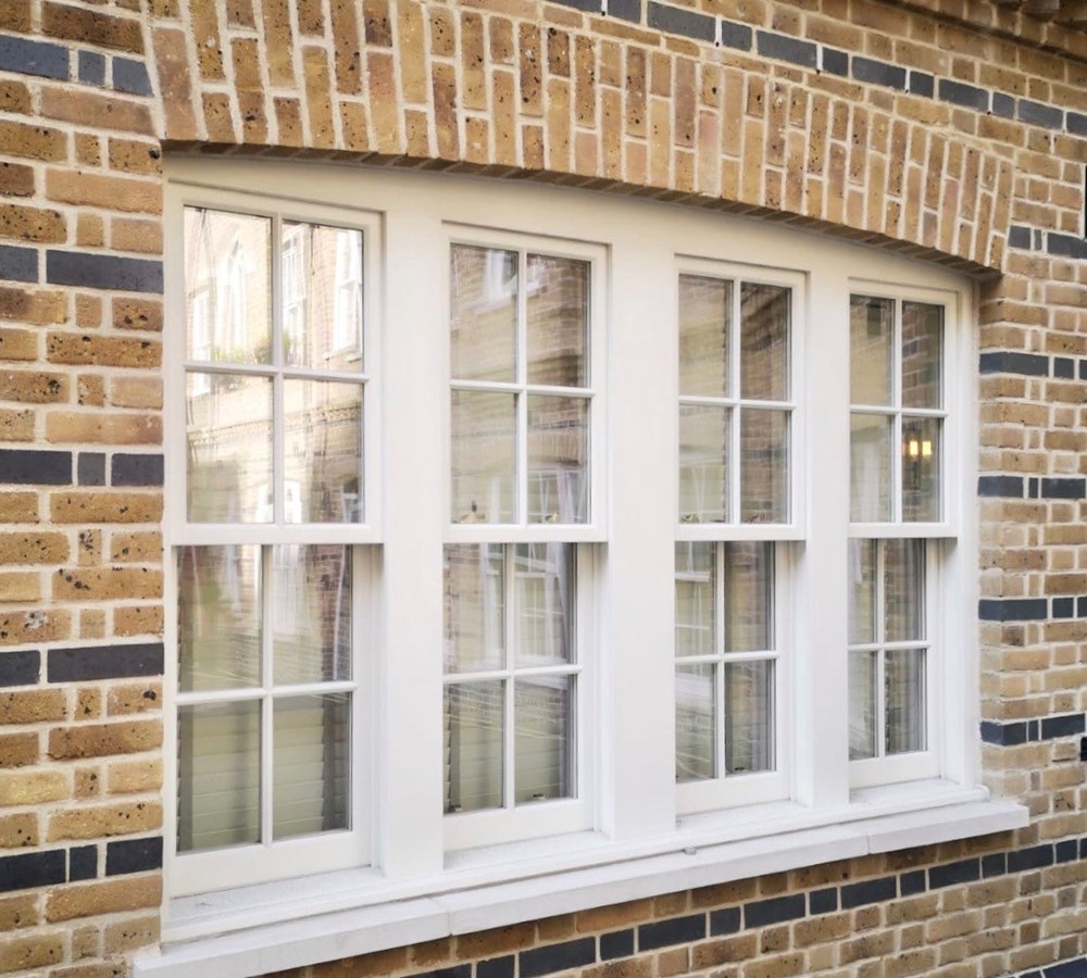 Timber sash windows and doors in Deans Mews, London, Conservation Area ...
