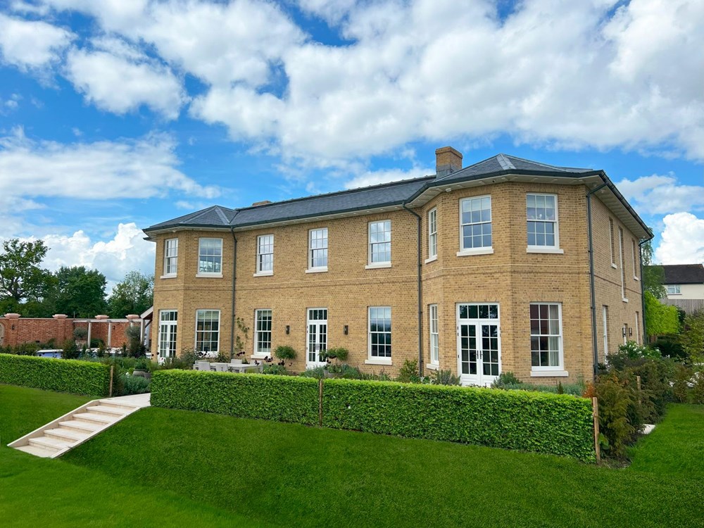 Custom-made timber box sash windows for new build property in ...