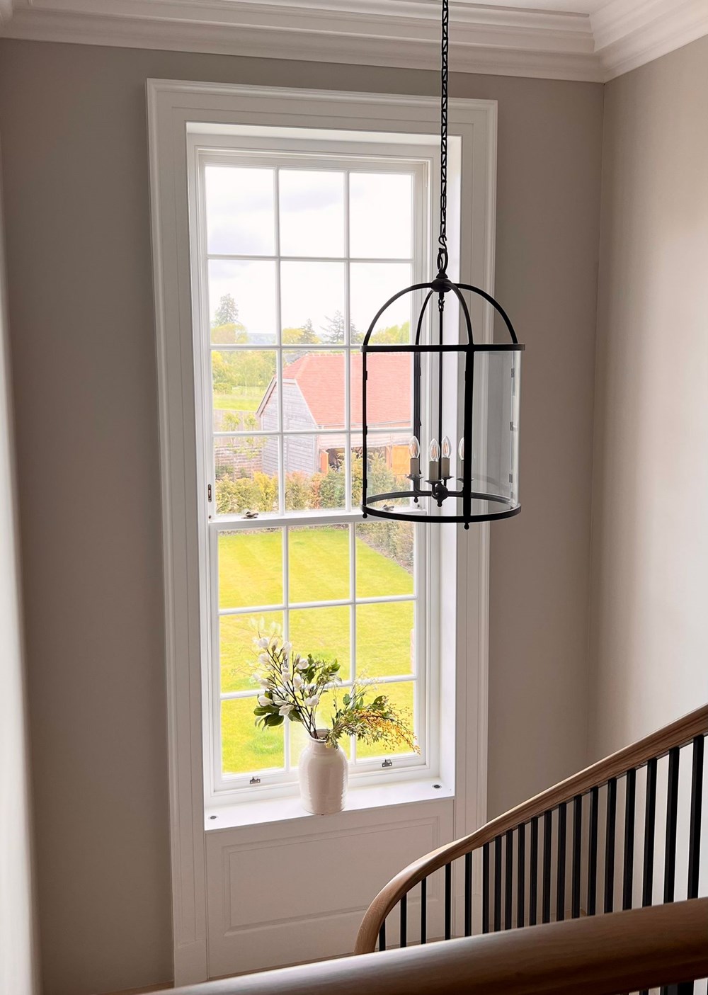 Custom-made timber box sash windows for new build property in ...